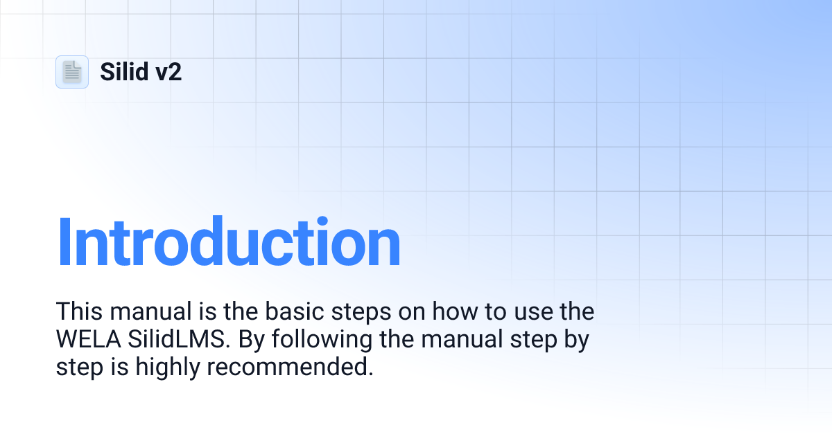 Introduction | Silid v2